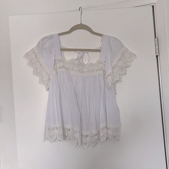 J.O.A. | Tops | Joa Los Angeles Lace Spanish Style Top | Poshmark